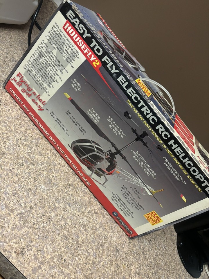 VINTAGE Rc Megatech Helicopter Original Box Tested Works Nitro Electric ...