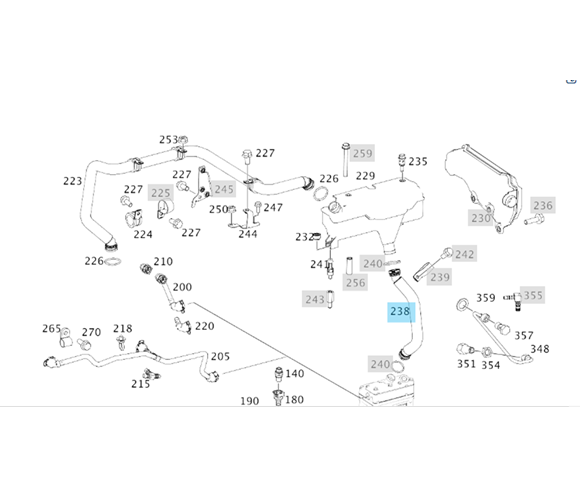 Genuine Mercedes-Benz ACTROS Air Compressor Suction Line A4711303257 ...