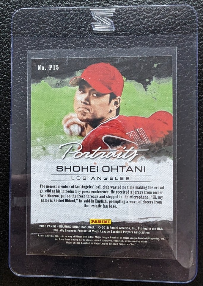 2018 DIAMOND KINGS PORTRAITS #P15 SHOHEI OHTANI PITCH ROOKIE CARD RC ...
