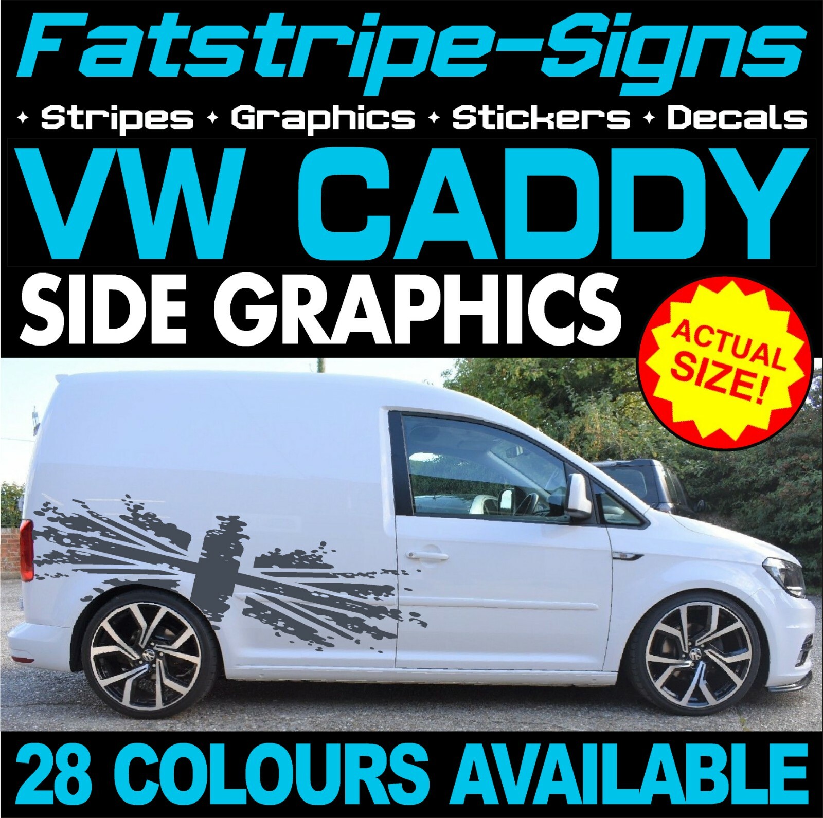 to fit VW CADDY GRAPHICS STICKERS STRIPES DECALS DAY VAN HIGHLINE R ...
