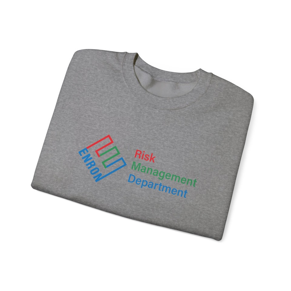 Enron Risk Management Department Crewneck Crewneck Sweatshirt, Enron ...