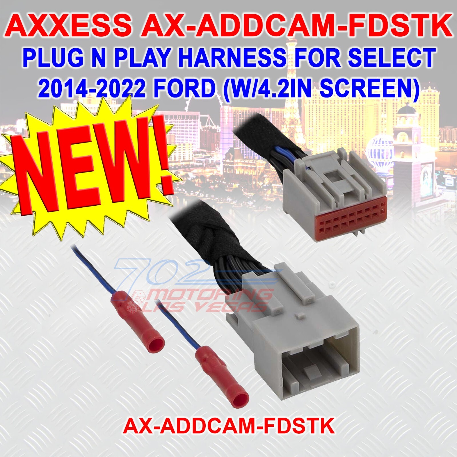 AXXESS AX-ADDCAM-FDSTK PLUG N PLAY HARNESS FOR SELECT 14-2022 FORD (4.2 ...