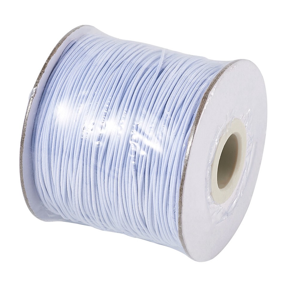 109yds/Roll White Elastic Cords Stretch Threads Nylon Outside Rubber ...