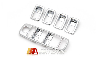Chrome Window Power Switch Frame Cover Trim 4 PCS fit for Mercedes W164 ...