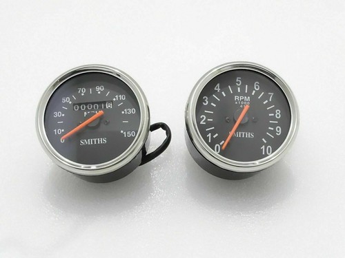SMITH REPLICA SPEEDOMETER 0-150 MPH / RPM TACHOMETER BSA TRIUMPH NORTON ...