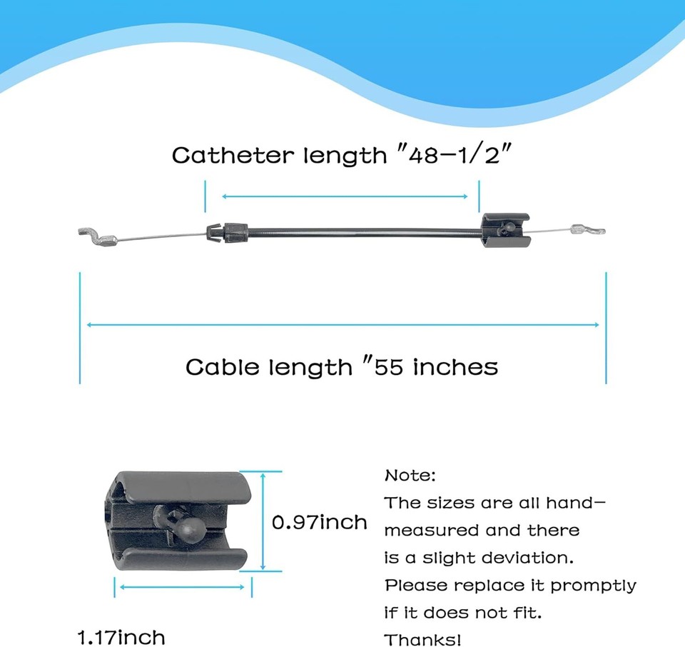 532427497 Control Cable for Zone HU800AWD HD775HW Husqvarna 197740 ...