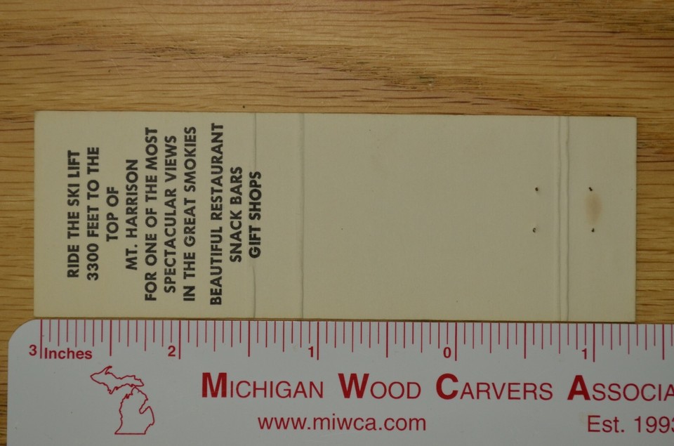 Vtg Matchbook Cover Gatlinburg Ski Resort Knoxville Tennessee Winter ...