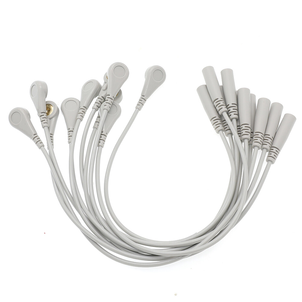 10/set ECG/EKG Banana 4.0mm Plug to Snap Adapter for Medical Leadwire ...