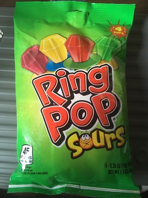 (2 Bags ) Ring Pops Sours 4-ct Candy 45 Calories Free Shipping | eBay