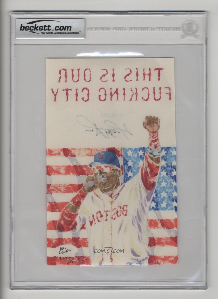 David Ortiz Big Papi Signed Auto Original Art Sketch Card Boston Red ...