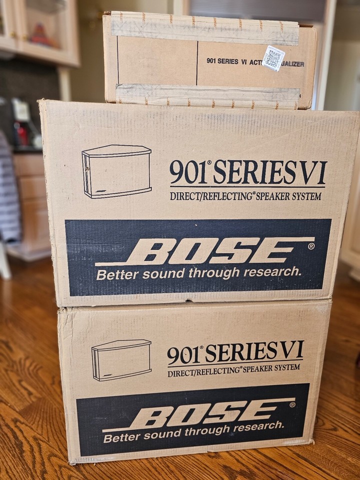 New Bose speakers 901 VI rare factory sealed never opened boxes ...
