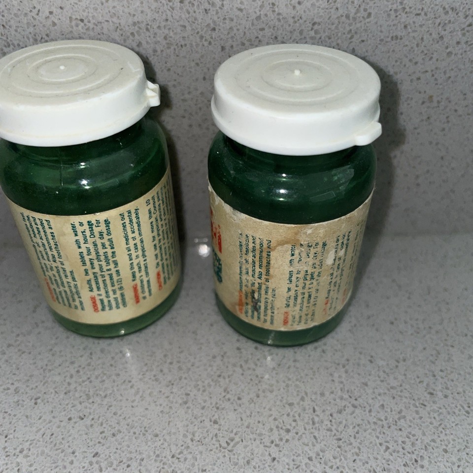 Vintage 2 Excedrin Extra Strength Pain Analgesic Tablets Plastic Bottle ...
