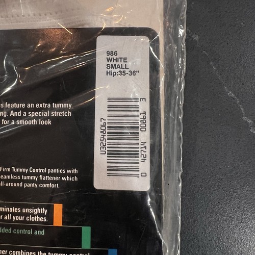 Playtex Super Look Plus Smoothing Tummy Panty White Nylon Small Vintage ...