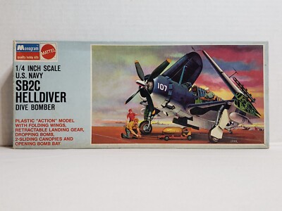 Monogram/Mattel SB2C Helldiver 1/4" Scale Model Kit #6831 Open ...