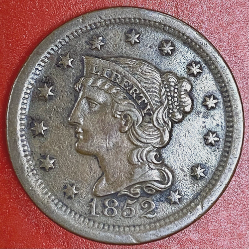 1852 BRAIDED HAIR LARGE CENT | eBay