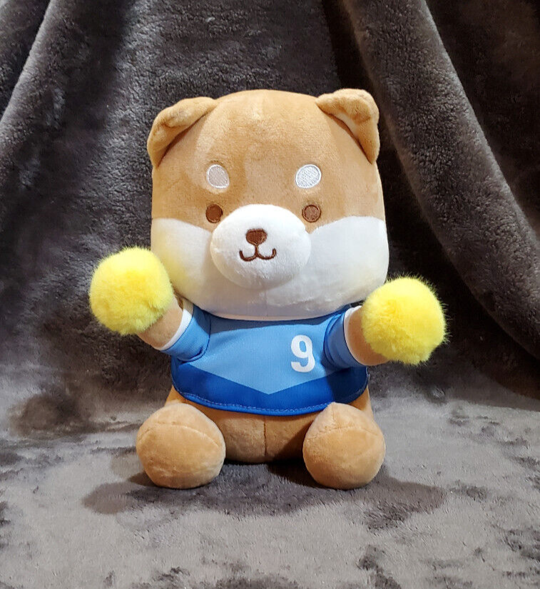 Miniso #9 Bear Plush 8" Bear Brown and White with Blue Shirt | eBay