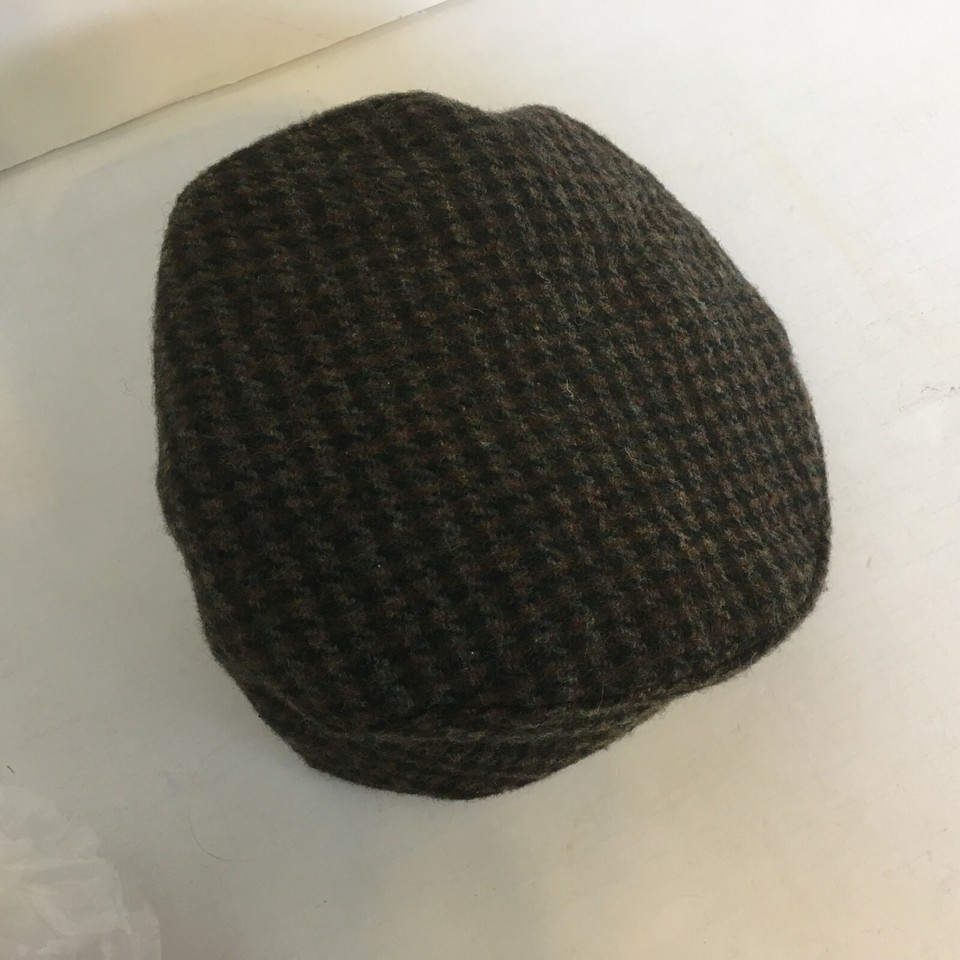 Vintage wool plaid pattern newsboy cabbie hat cap unisex made in USA | eBay