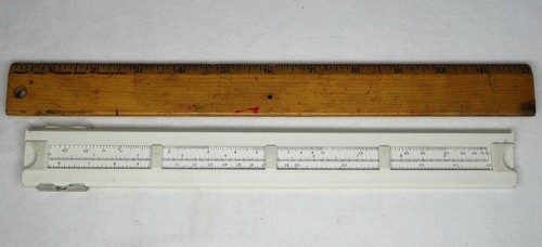 Vintage Falcon 12" Wood Ruler & Precision Sterling Slide Ruler | eBay