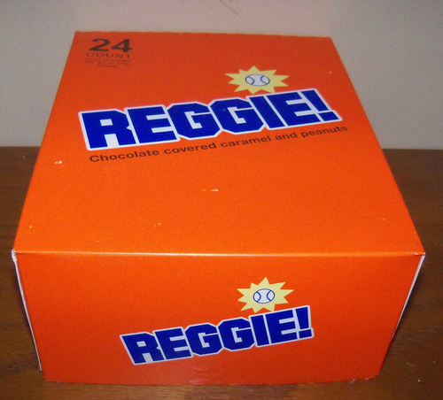 ⚾ EMPTY REGGIE JACKSON CANDY BAR BOX Yankee Stadium Mantle Mattingly A ...
