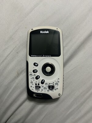 Kodak Play Sport ZX3 Waterproof (3 m/ 10 ft) 1080p Video Camera - white ...