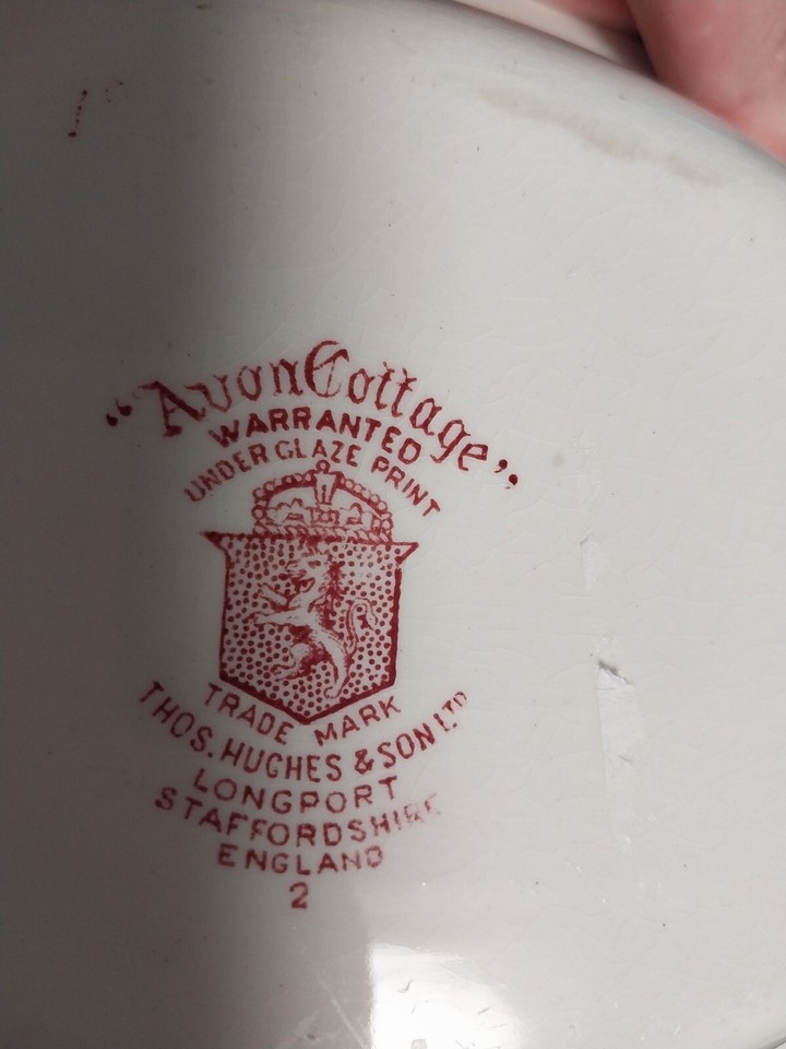 c1929 Thomas Hughes Longport Staffordshire England Avon Cottage Oval ...