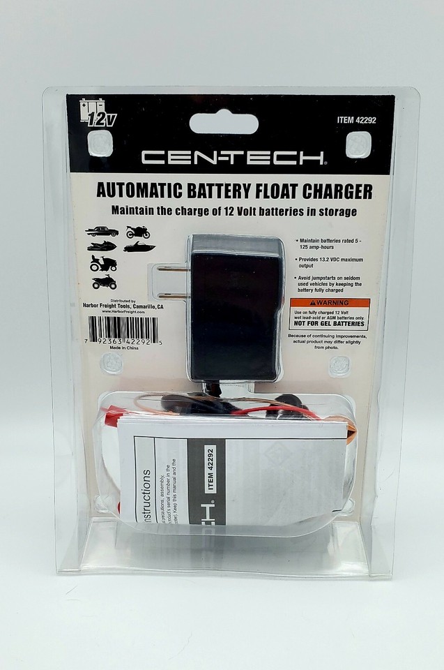 NEW CenTech Automatic Battery Float Charger - Car Motorcycle ATV ...