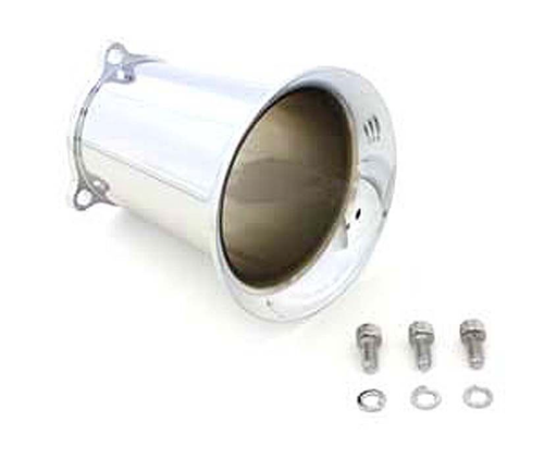 CHROME ALLOY 4" VELOCITY STACK FOR S&S E,G, ULTIMA-R CARB HARLEY BOBBER ...