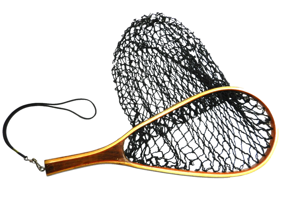 Vintage 21-inch Flyfishing Net with Wood Handle for Use or Cabin Rustic ...