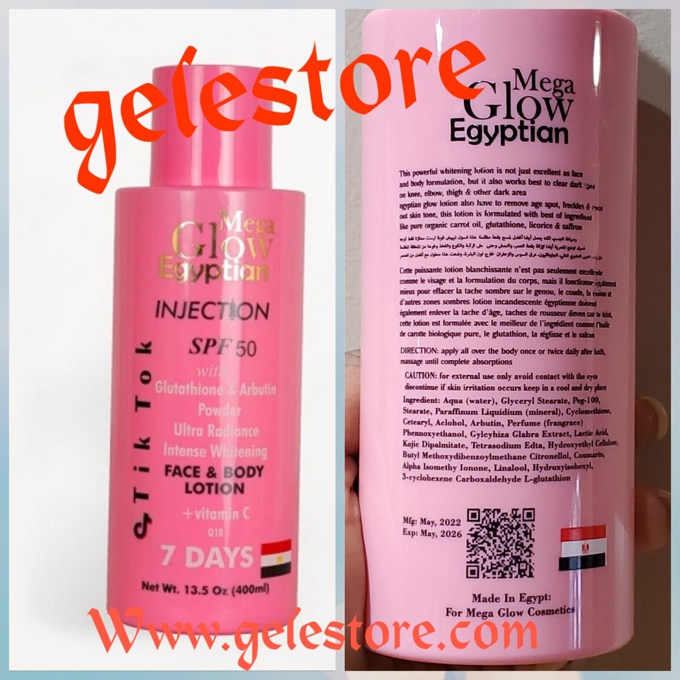 Mega glow egyptian face & body lotion 400mlx1 super 👌 💯 AUTHENTIC | eBay