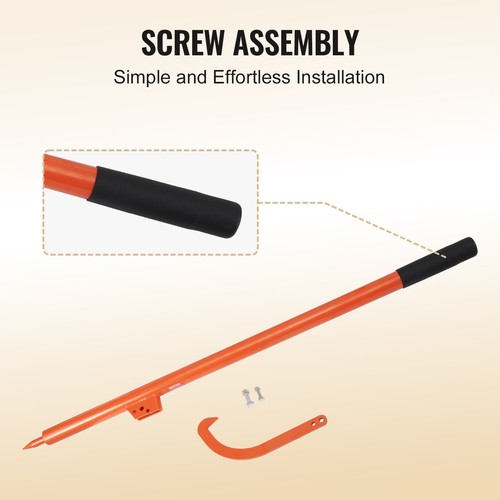 VEVOR Log Peavey 46.5 in Metal Handle Log Lifter Max 19 in Opening Log ...
