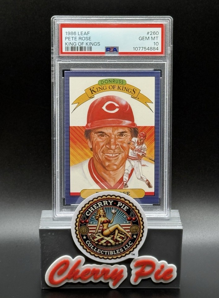 1986 Leaf Pete Rose King of Kings #260 PSA 10 - RARE Canadian Bilingual ...