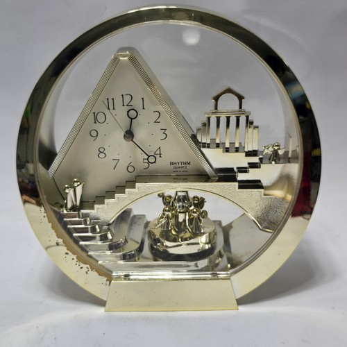 Rhythm Quartz Desk / Mantel Clock "Stairway to Heaven" w/ Spinning ...