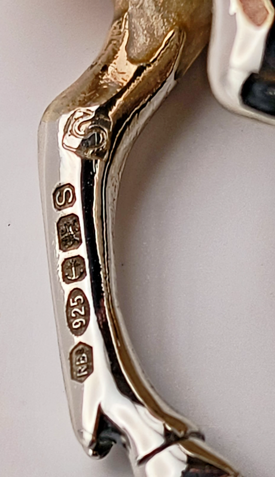 Saturno 925 Sterling Silver Enamel Deer Fawn Hallmarked | eBay UK
