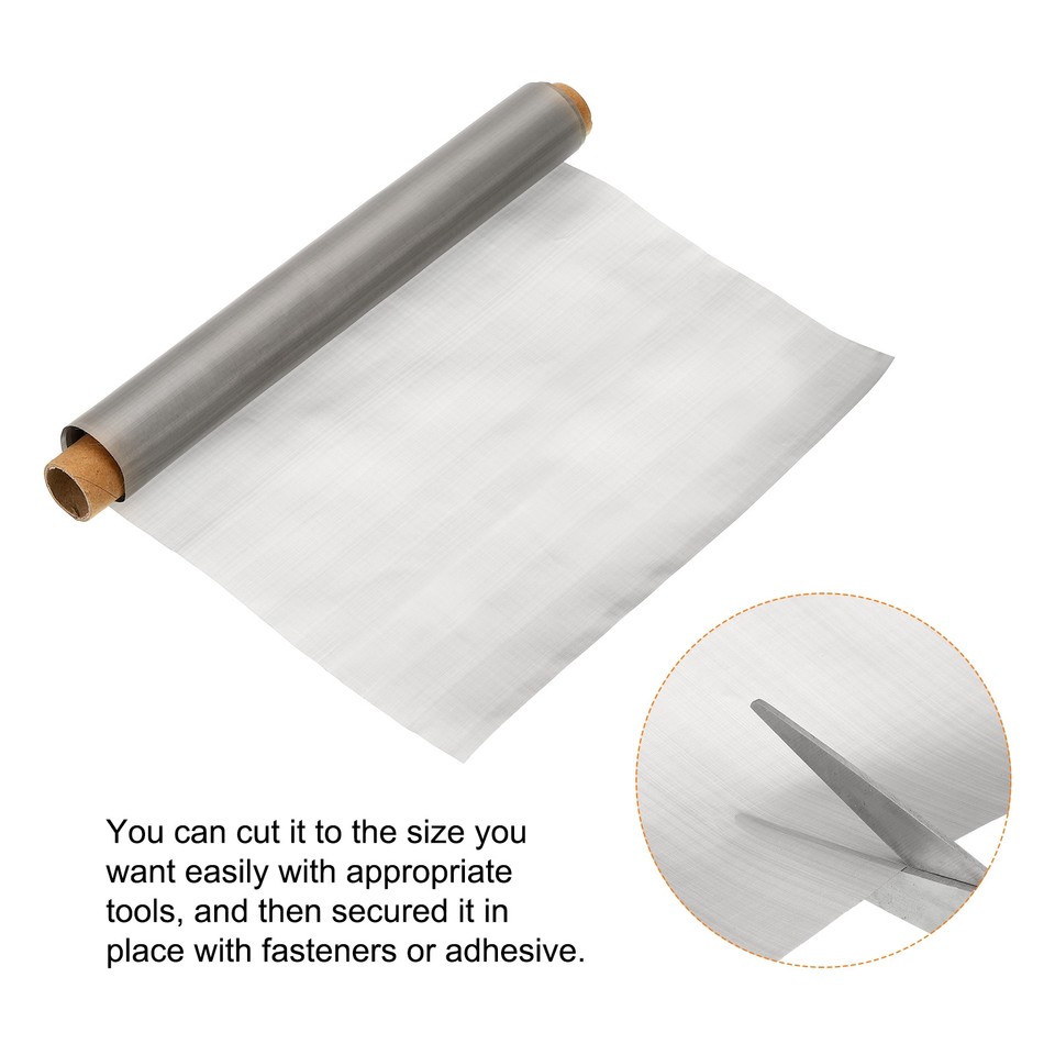 11.8"x3.3ft Stainless Steel Wire Mesh Screen 400 Mesh Woven Air Vent ...