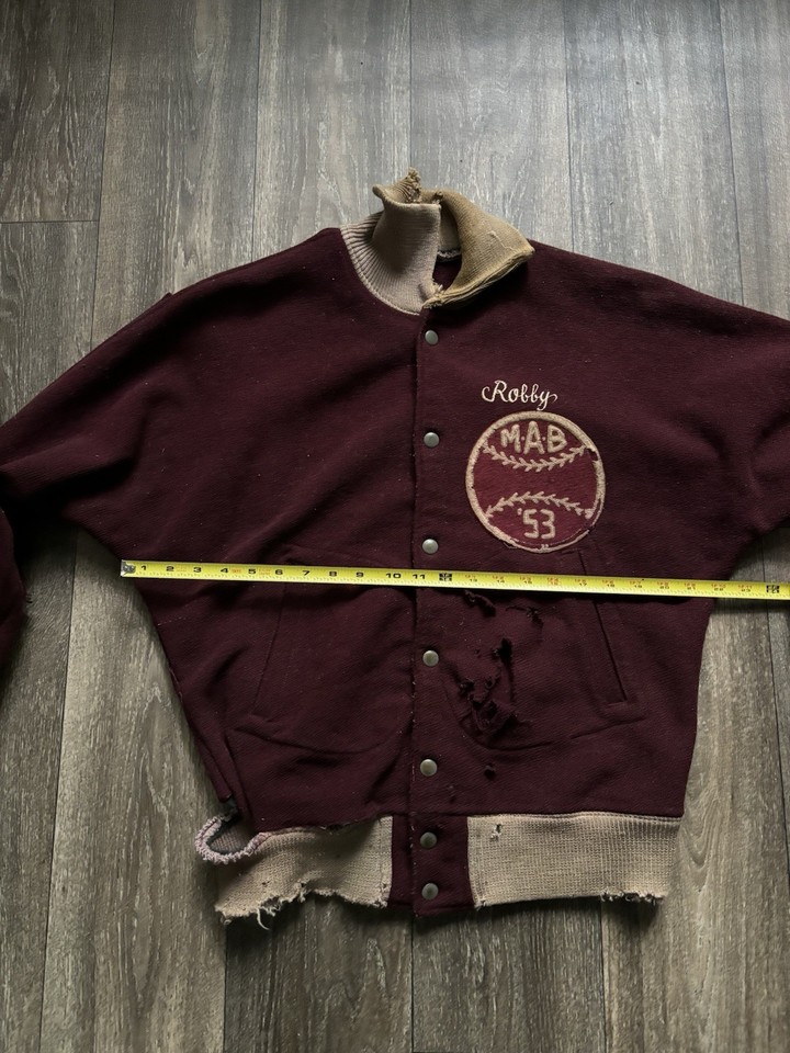 True Vintage 50s Butwin Thrashed Varsity Jacket | eBay