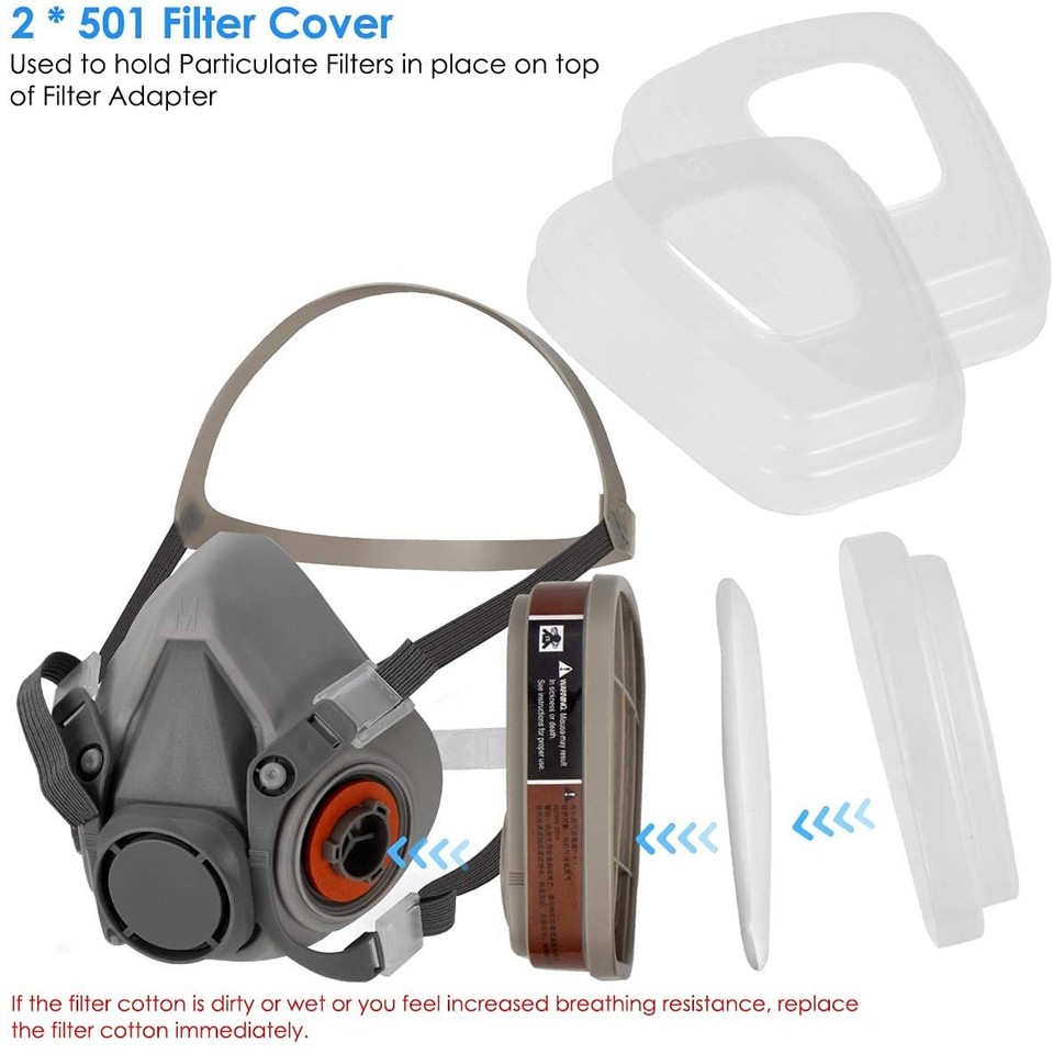 [Half mask respirator] Reusable Half Face Cover 6200 spray mask for ...