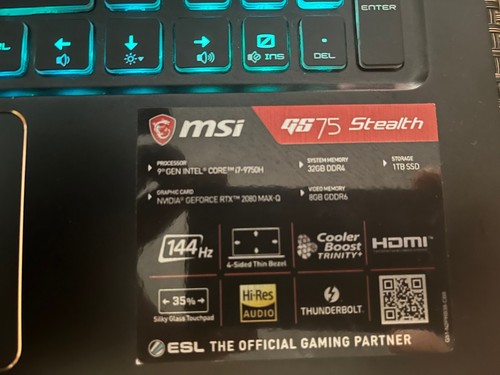 msi gaming laptop core 9th gen i7 9750H | eBay