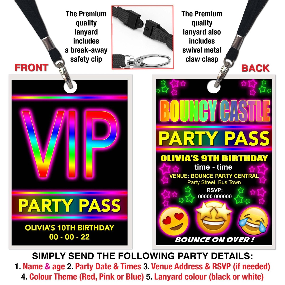 Emoji Invitations Birthday Vip Printable