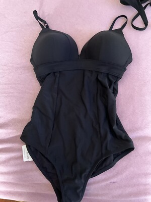 SIZE 8 RIPCURL FULL SUPPORT D CUP FULL BATHERS BLACK BRA TOP | eBay ...