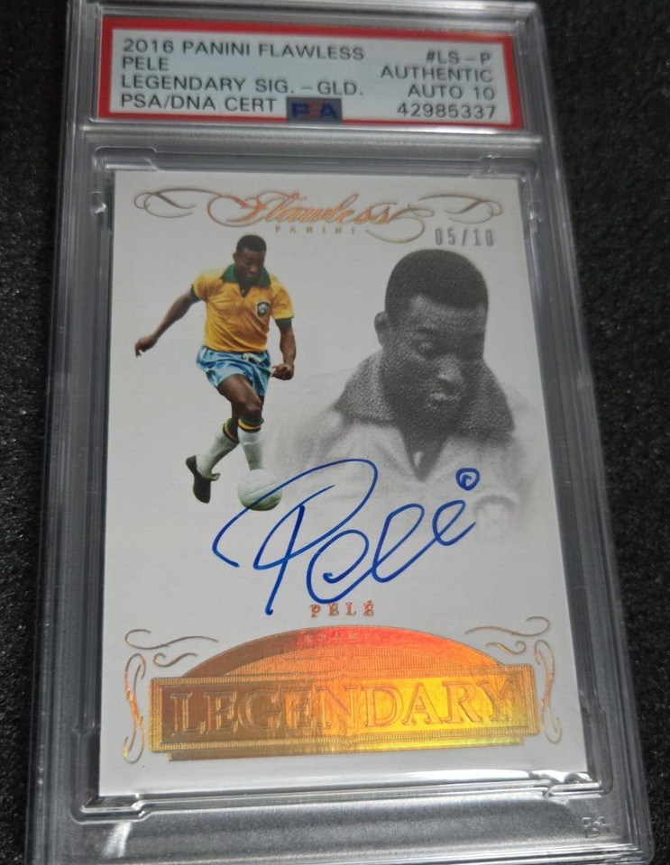 Panini Flawless Soccer Pele Auto Autograph Brazil Brasil Pelé Santos NY ...