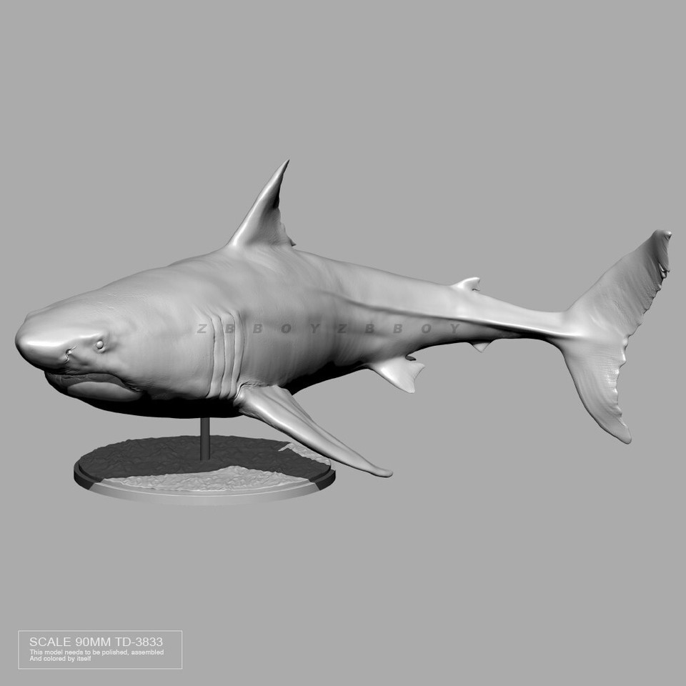 90mm resin Figures model great white shark unassembled unpainted | eBay