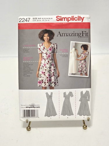 Simplicity Amazing Fit 2247 Sz AA 10-18 Misses/Women's Dress Uncut FF C ...