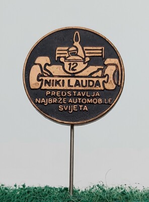 FORMULA 1 - NIKI LAUDA, car, auto, automotive, vintage pin, badge ...