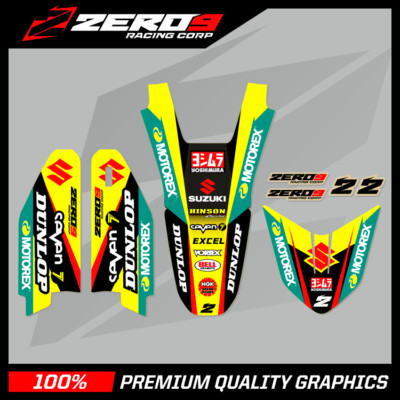 SUZUKI RM RMZ 85 125 250 450 MOTOCROSS GRAPHICS MX GRAPHICS TRIM KIT ...
