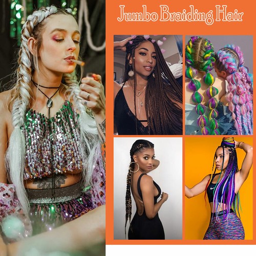 Mega Thick Box Braid Long Jumbo Braiding Hair Extension As Human Real ...