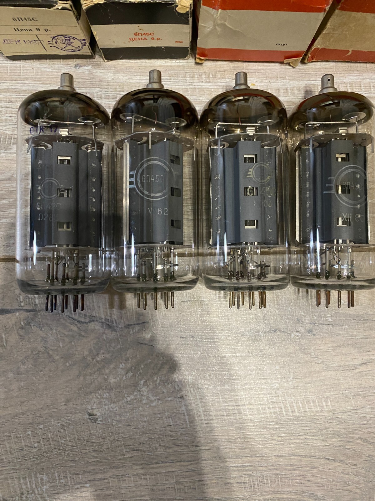 RARE 6P45S (EL509) MATCHED QUAD Svetlana Output Beam Tetrode NEW Lot ...