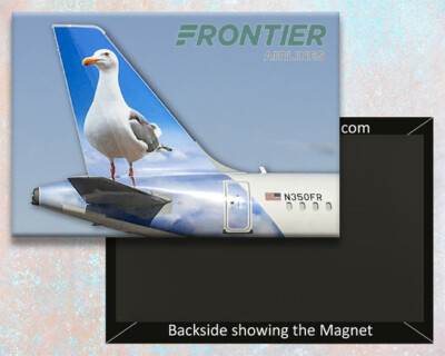 Frontier Airlines Tail Logo Handmade 3.25" x 2.25" Fridge Magnet ...