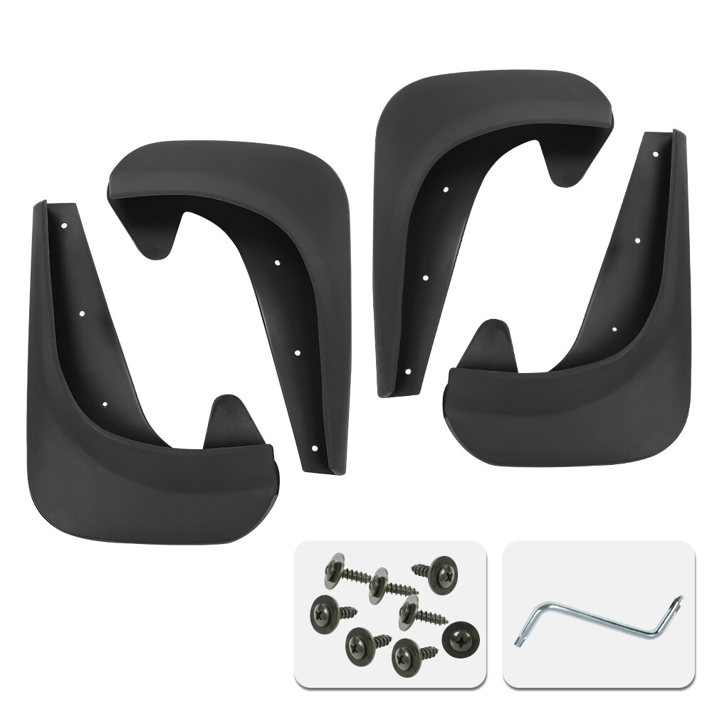 New 4Pcs Front & Rear Universal Car Mud Flaps Splash Guard Mudguards ...