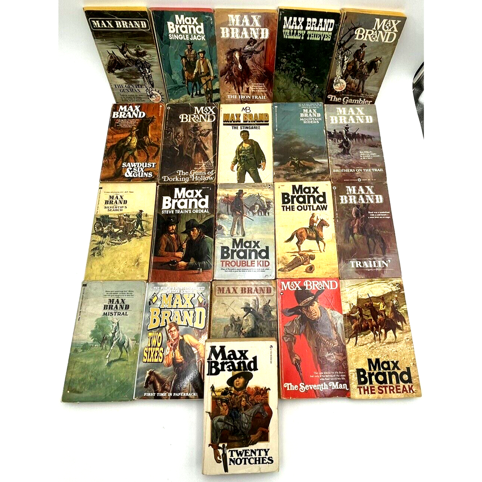 21 Vintage Max Brand Western Paperback Book Lot - No Duplicates (#6) | eBay