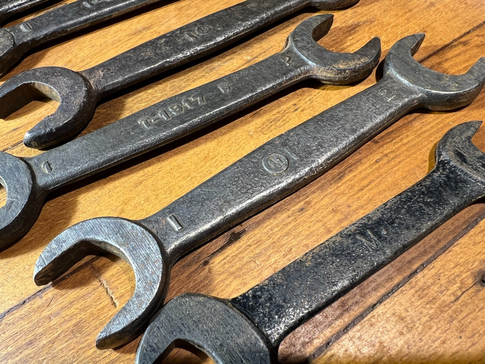 Antique Wrench Lot of 8 Drop Forged Wrenches with Ford Logo "T-1917 ...